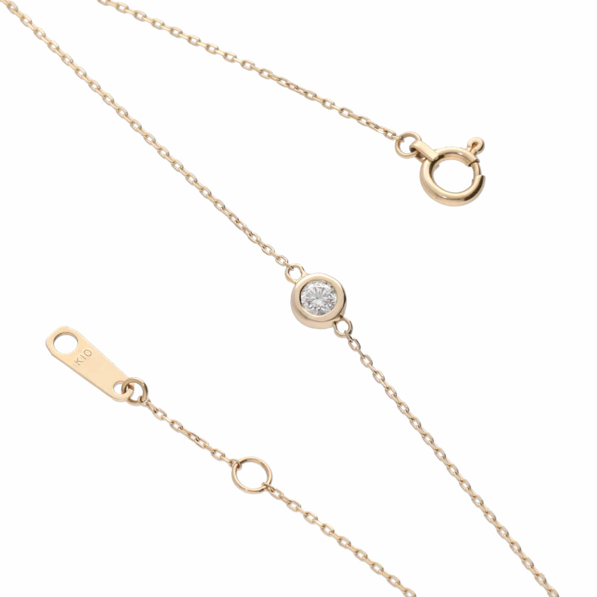 K10 ダイヤモンド 0.1ct 覆輪 ブレスレット – anybelle