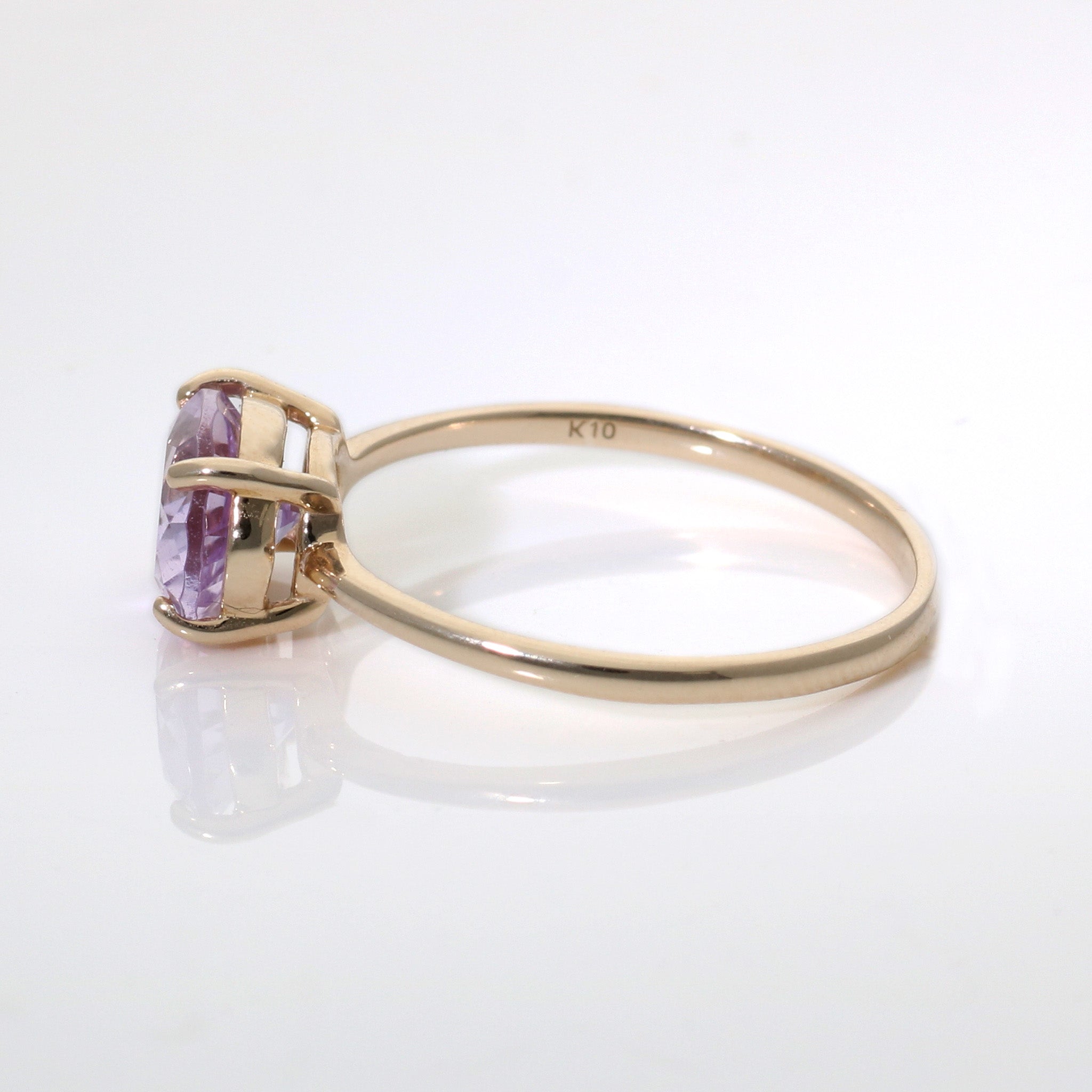 K10 ピンクアメジスト オーバル リング – anybelle